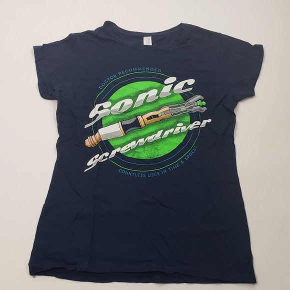 Doctor Who | Tops | Doctor Who Sonic Screwdriver Navy Graphic Tshirt ...
